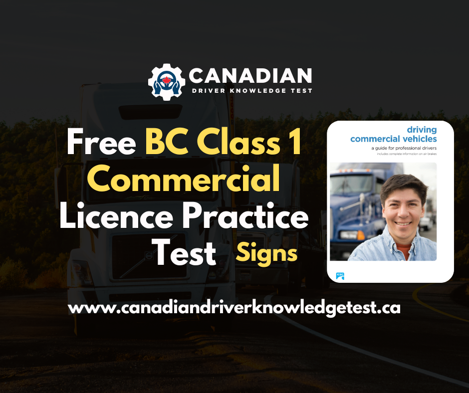 BC Commercial Road Signs Test - Canadian Driver Knowledge Test